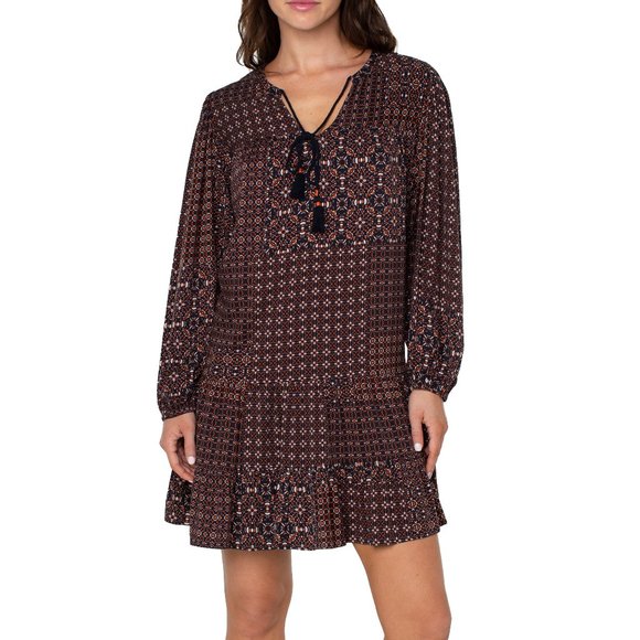 Liverpool | Dresses | Nwt Liverpool Boho Long Sleeve Shift Dress In ...